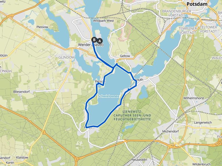 Caputh – Fähre Caputh Runde von Werder (Havel) | bike Tour | Komoot